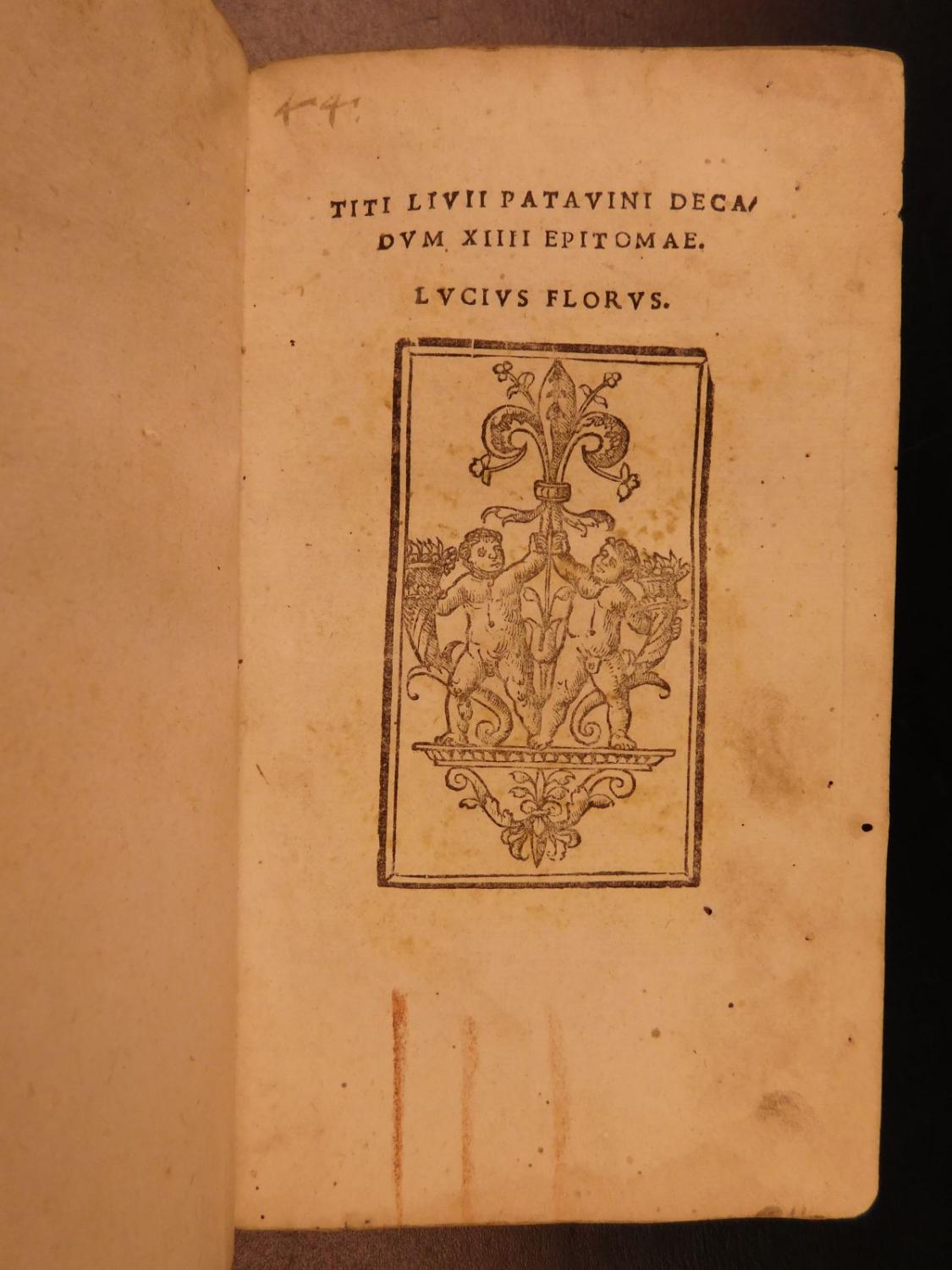 1521 Lucius Florus History Rome LIVY Froben Aldus Giunta Latin Ab Urbe ...