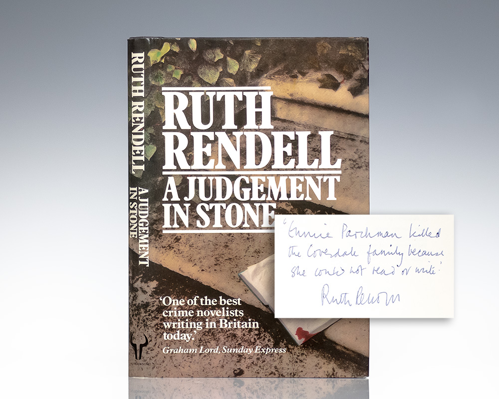 A Judgement in Stone. by Rendell, Ruth: (1977) Signed by Author(s ...