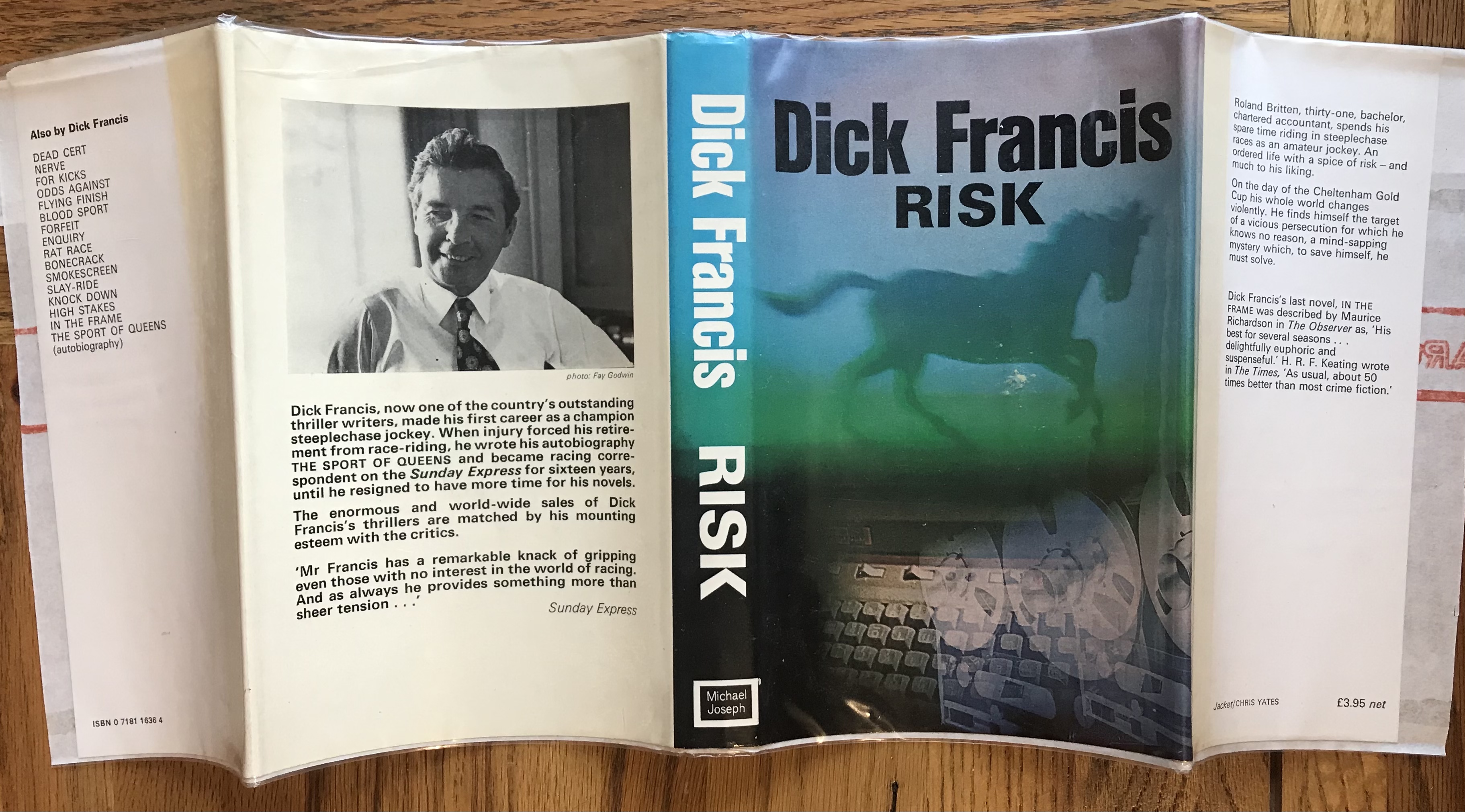 Risk by FRANCIS DICK: Hard Cover (1977) First Edition., Signed by ...