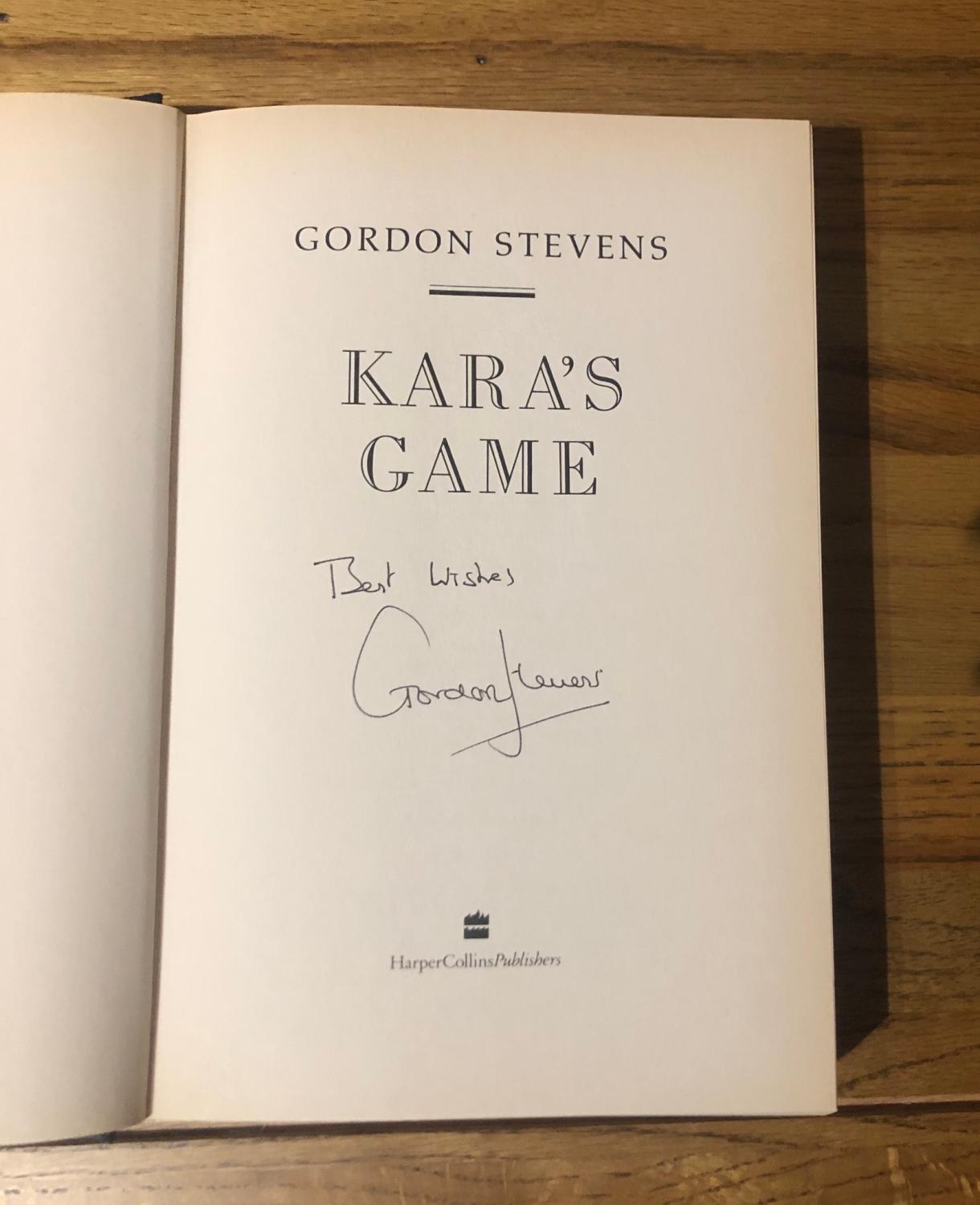 Kara's Game by STEVENS GORDON: Hard Cover (1996) First Edition., Signed ...