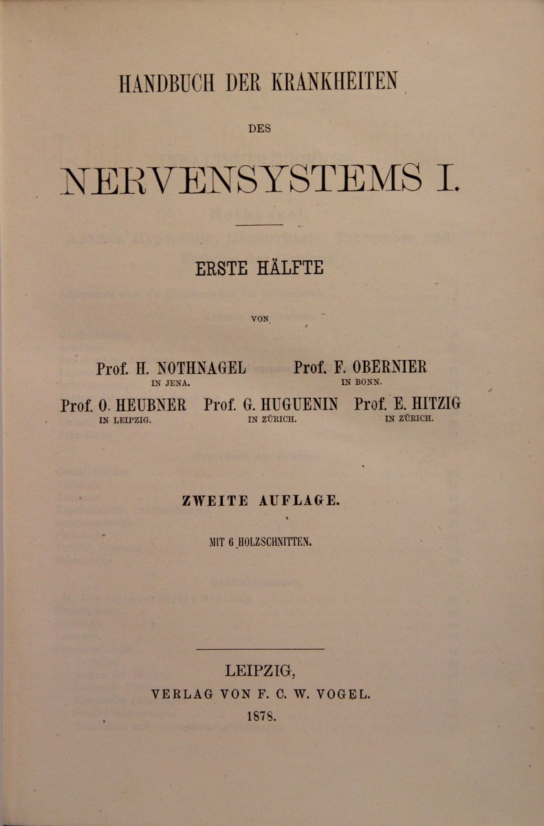 Handbuch der Krankheiten des Nervensystems I und II in zus. 4 ...