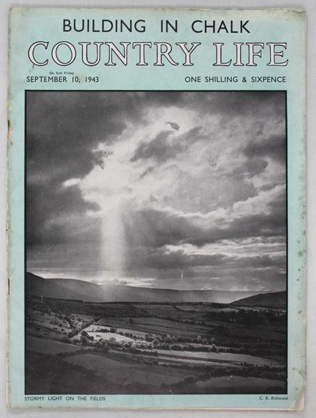 Original Issue of Country Life Magazine Dated September 10th 1943 with ...