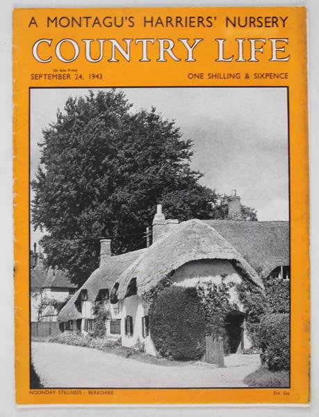 Original Issue of Country Life Magazine Dated September 24th 1943 with ...