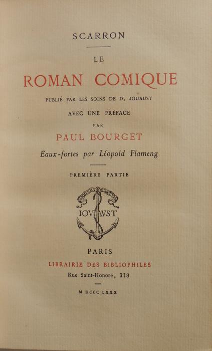 Le roman comique by Scarron Paul . | Librairie Lis Tes Ratures