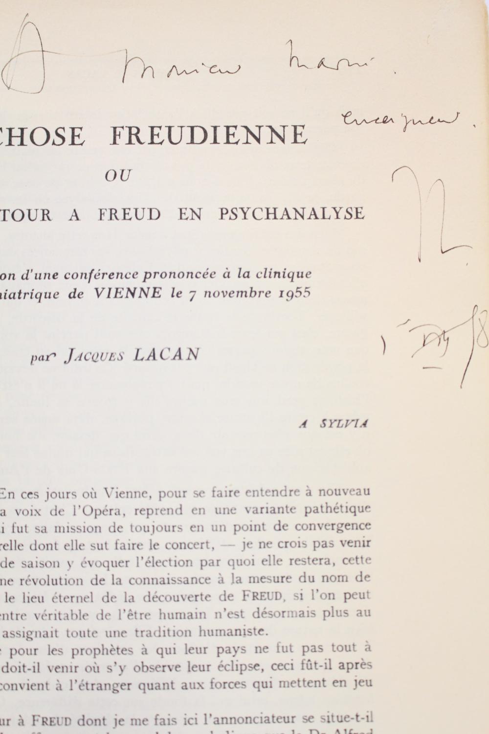 La chose freudienne ou sens du retour à Freud en psychanalyse de LACAN ...