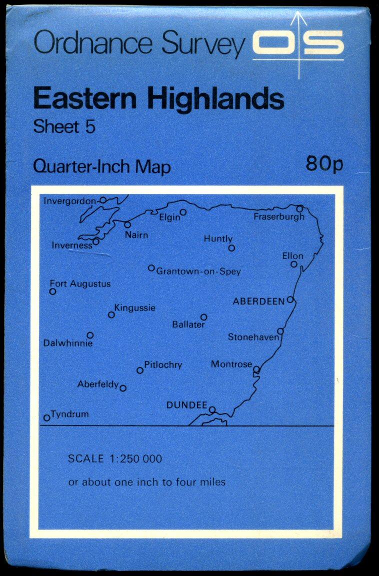 Ordnance Survey Quarter-Inch Map (Blue Covers) of Great Britain Sheet 5 ...