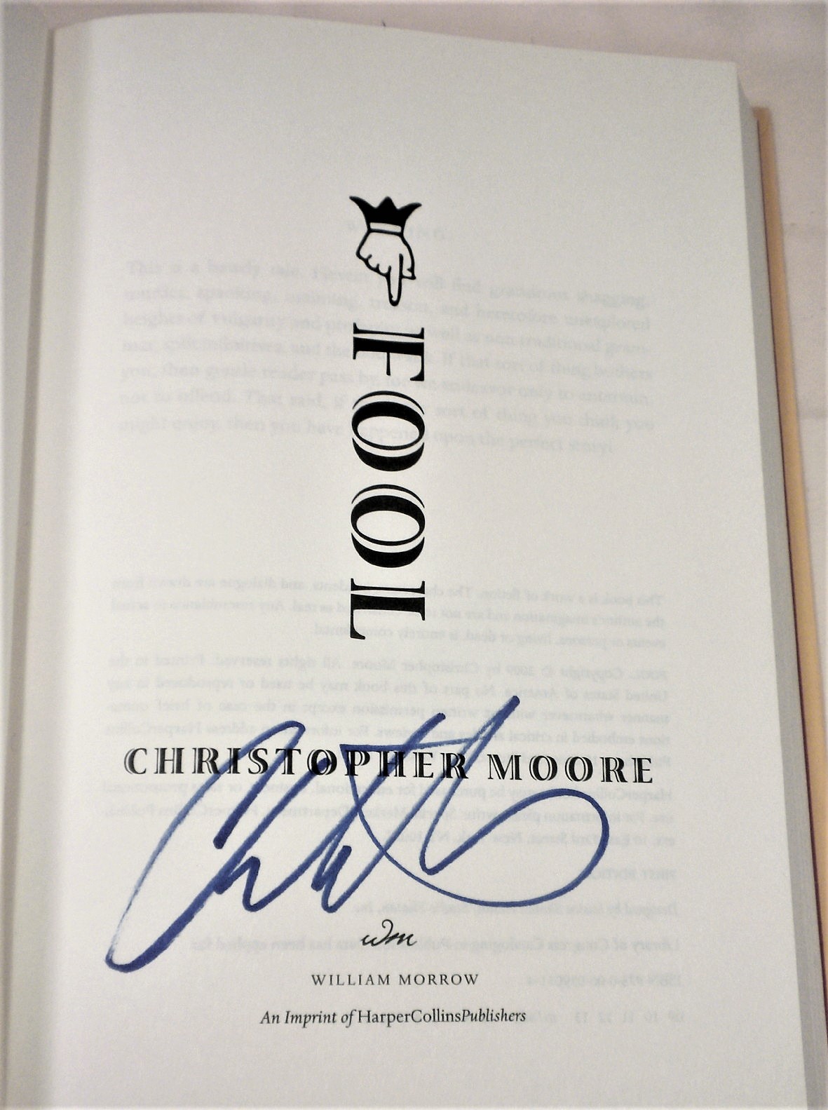 Fool by Christopher Moore - aslbad