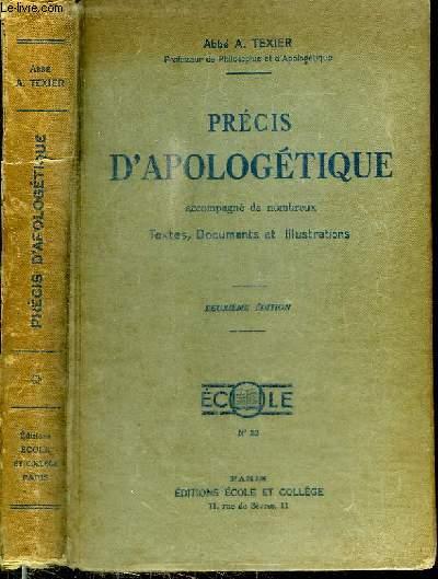 PRECIS D'APOLOGETIQUE - CLASSES SUPERIEURES DES MAISONS D'EDUCATION ET ...