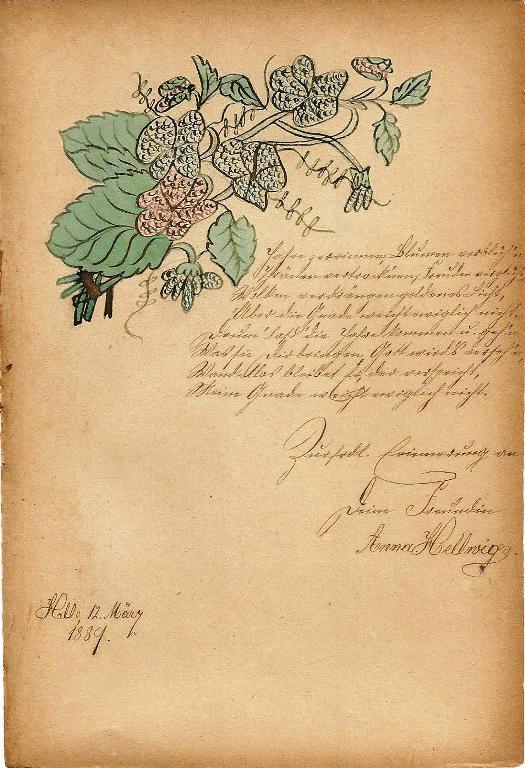 Poesie. German autograph friendship album, Halle, 1889-1895: Very Good ...