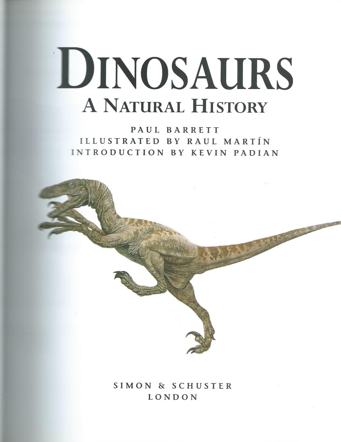 DINOSAURS A Natural History par Paul Barrett / illust.by Raul Martin ...