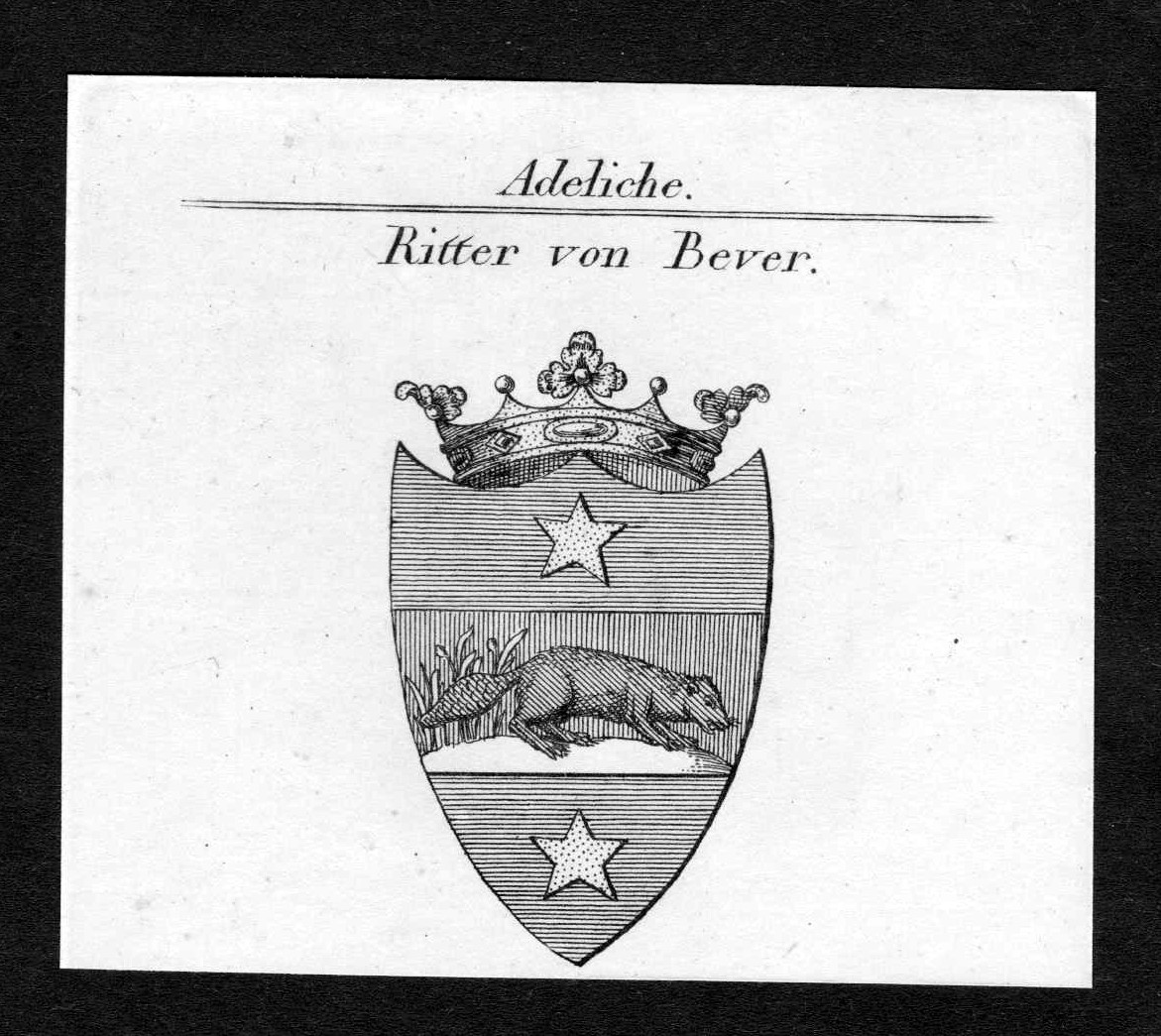 "Ritter von Bever" - Bever Wappen Adel coat of arms Kupferstich ...