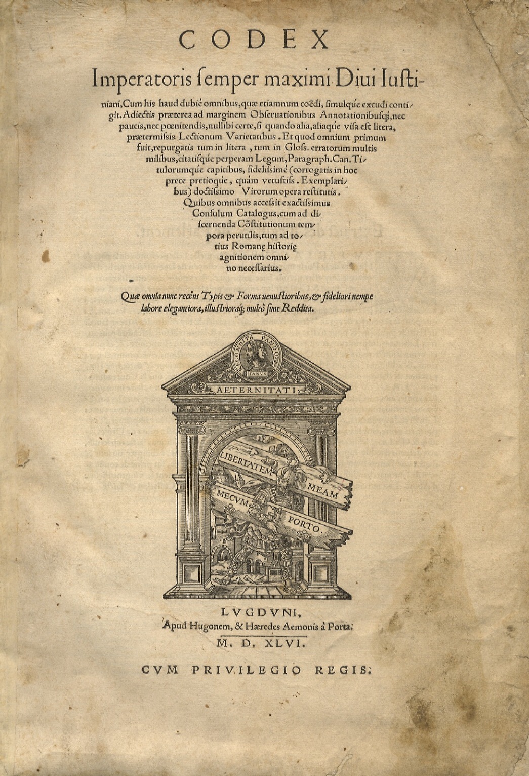 Codex Imperatoris semper maximi diui Iustiniani, cum his haud dubié ...