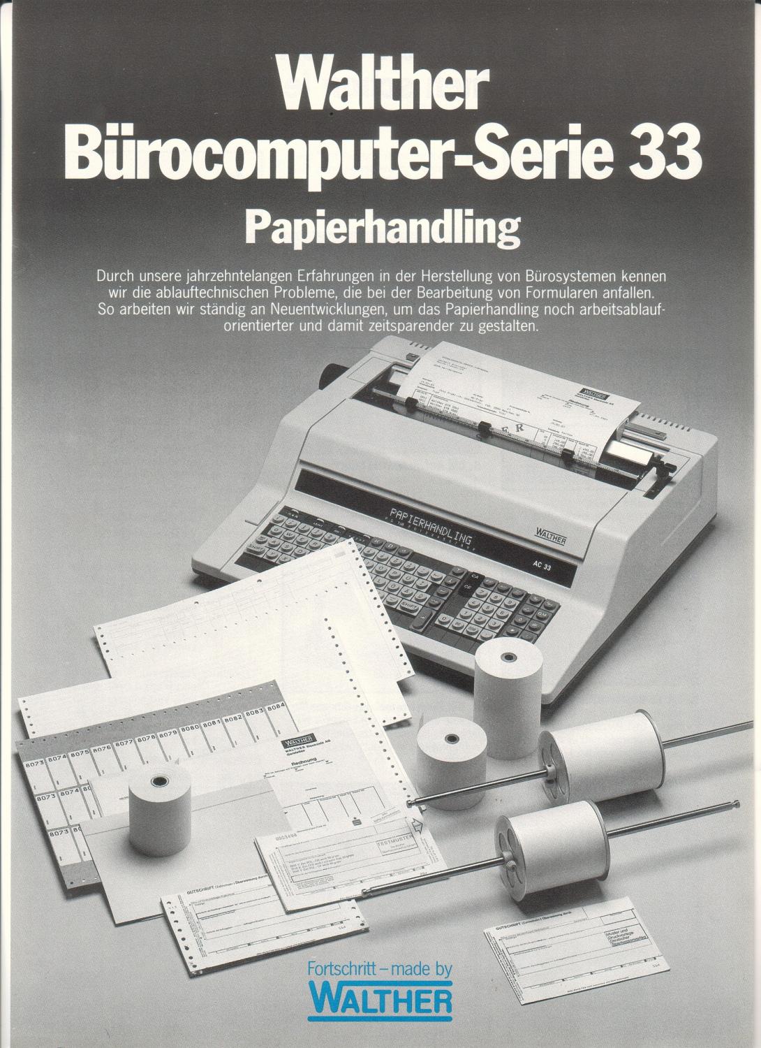 4 Werbeblätter der Firma Walther Electronic AG, Zentralvertrieb ...