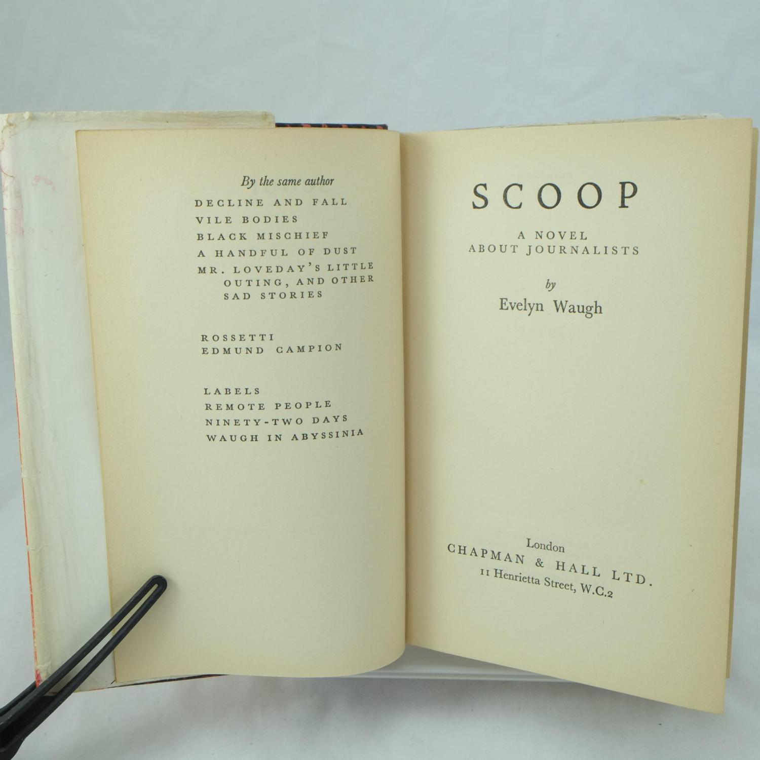 Scoop by Evelyn Waugh: Very Good Hardcover (1938) 1st Edition | Rare ...