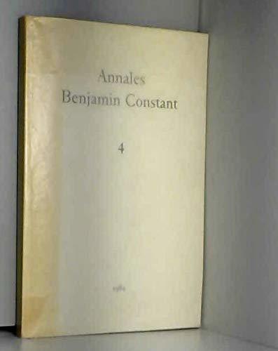 Annales Benjamin Constant 4 by Collectif: Très bon | JLG_livres anciens ...