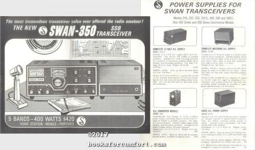 Swan-350 SSB Transceiver and Power Supplies of Swan Transceivers ...