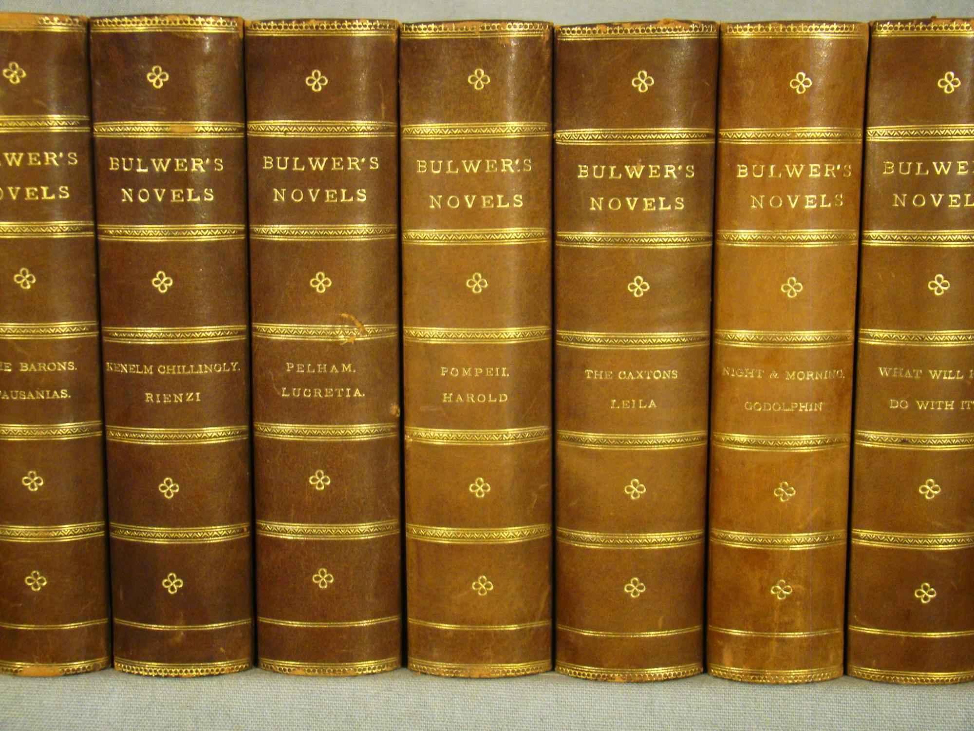 Bulwer s Novels. Complete set in thirteen volumes, three-quarter ...