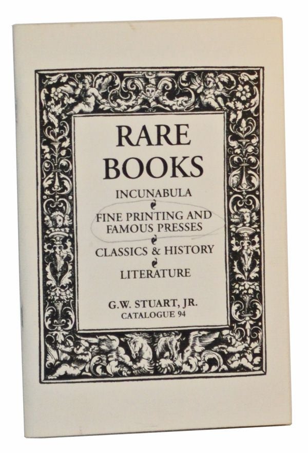 Rare Books: Incunabula, Fine Printing and Famous Presses, Classics ...