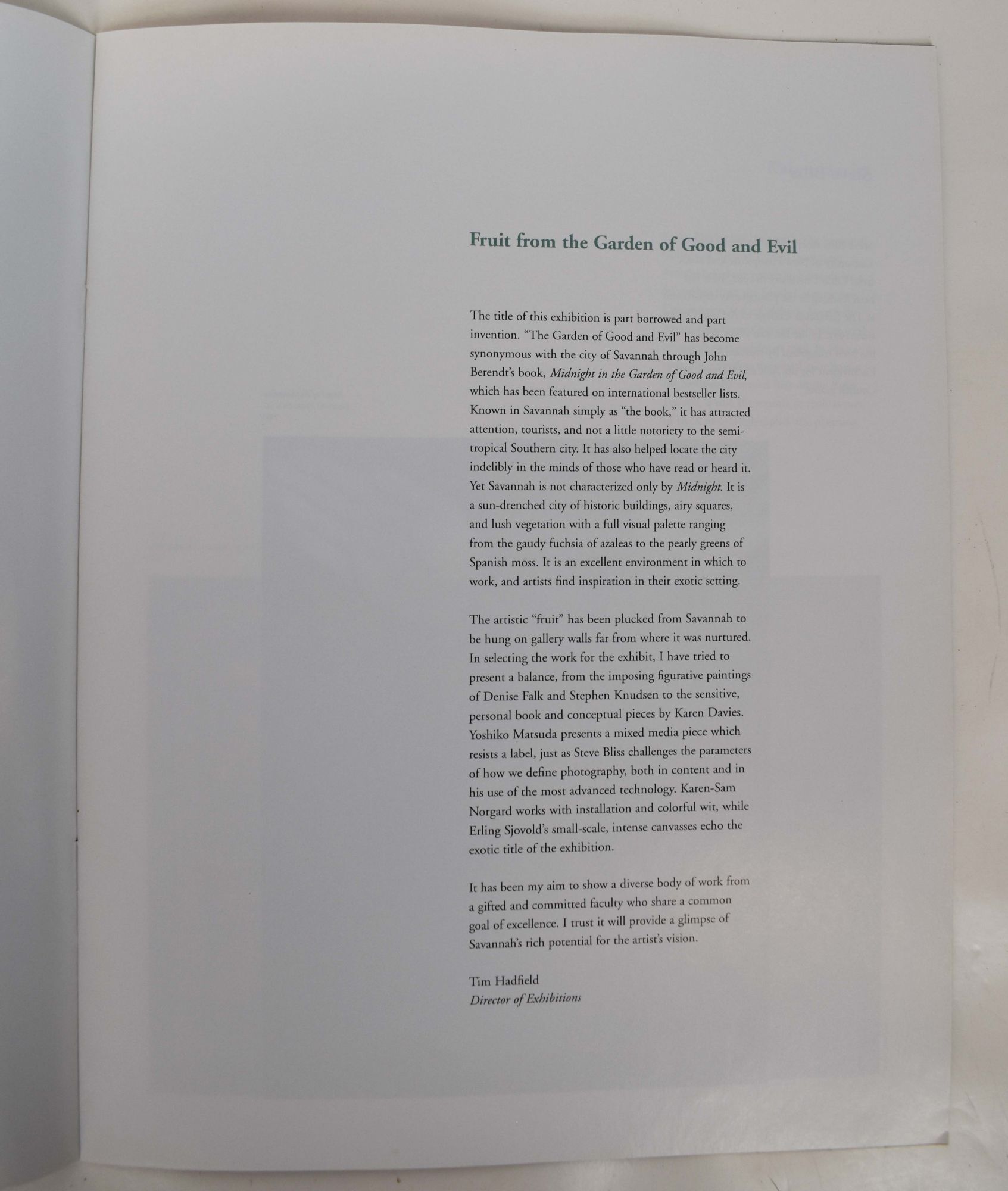 Fruit from the Garden of Good & Evil by Hadfield, Tim and Dr. Judith ...