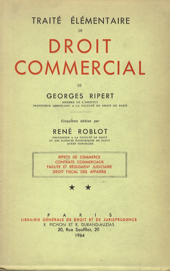 georges ripert - ZVAB