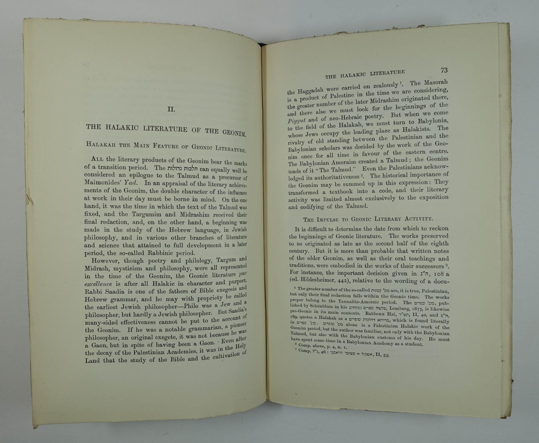 Geonica. The Geonim and their Halakic Writings. New York, Jewish ...