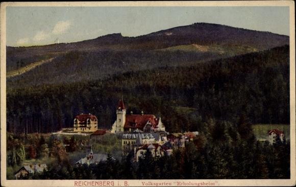Ansichtskarte / Postkarte Liberec Reichenberg Stadt, Volksgarten ...