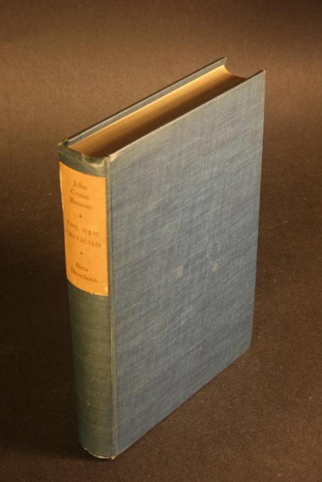 The New Criticism. von Ransom, John Crowe, 1888-1974 | Steven Wolfe Books The New Criticism. von Ransom, John Crowe, 1888-1974 | Steven Wolfe Books
