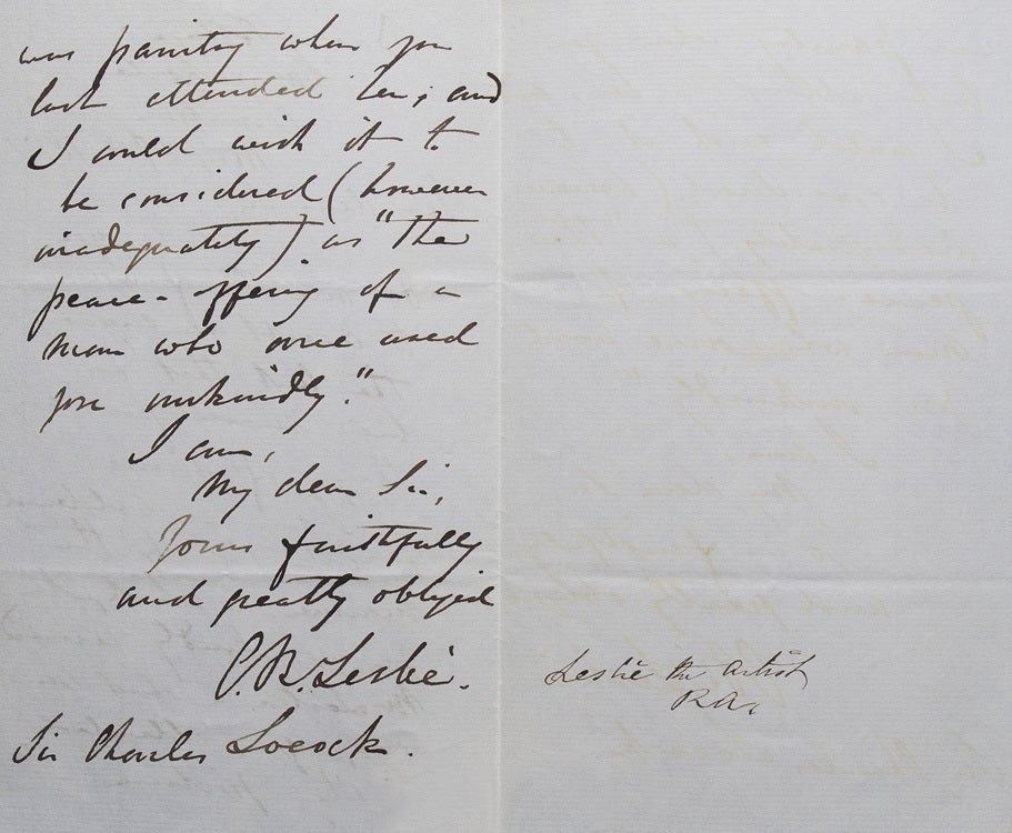 ALS. To Sir Charles Locock, obstretician to Queen Victoria. Asking him ...