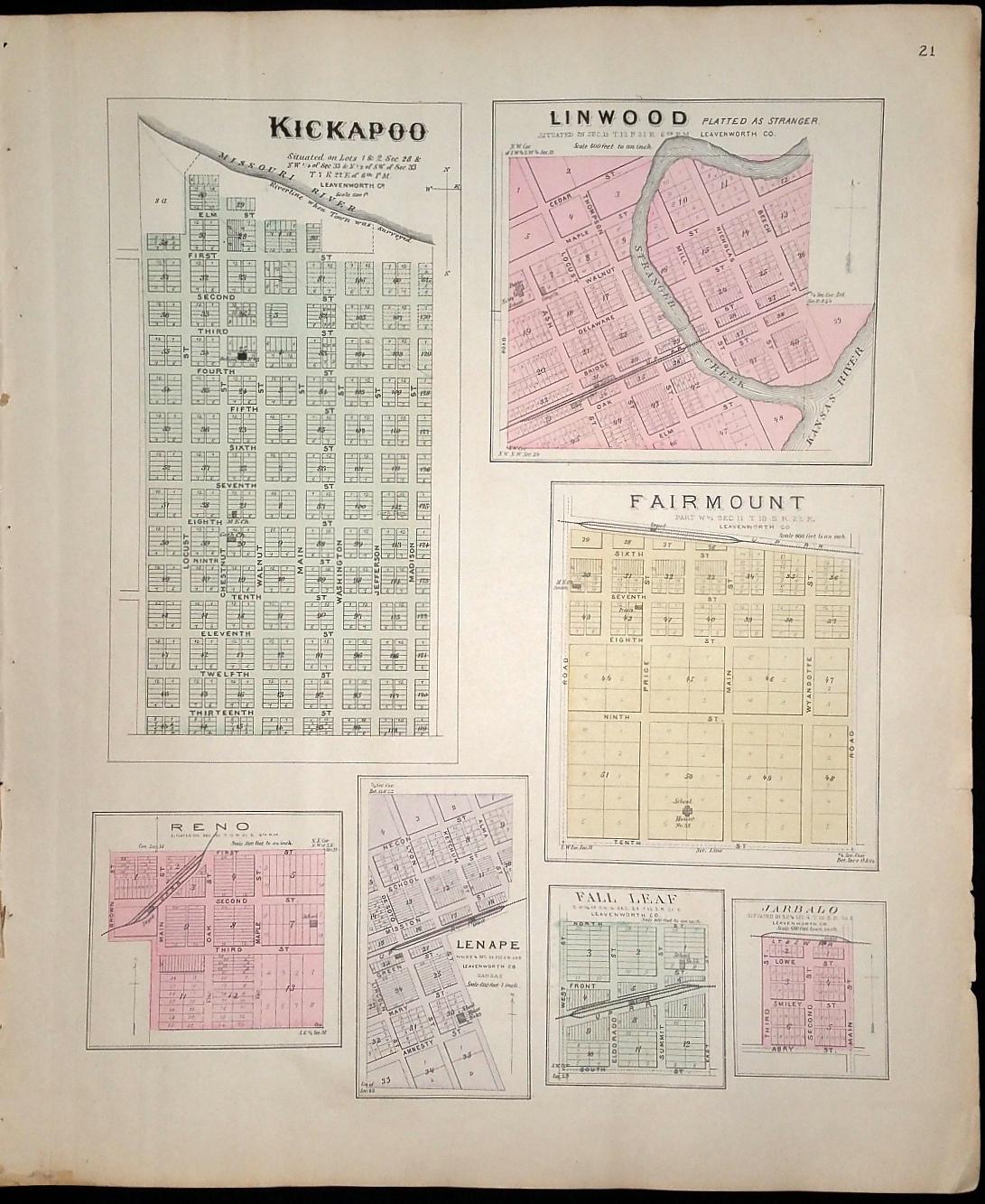 [Map] Kickapoo, Linwood, Fairmount, Reno, Lenape, Fall Leaf, and ...