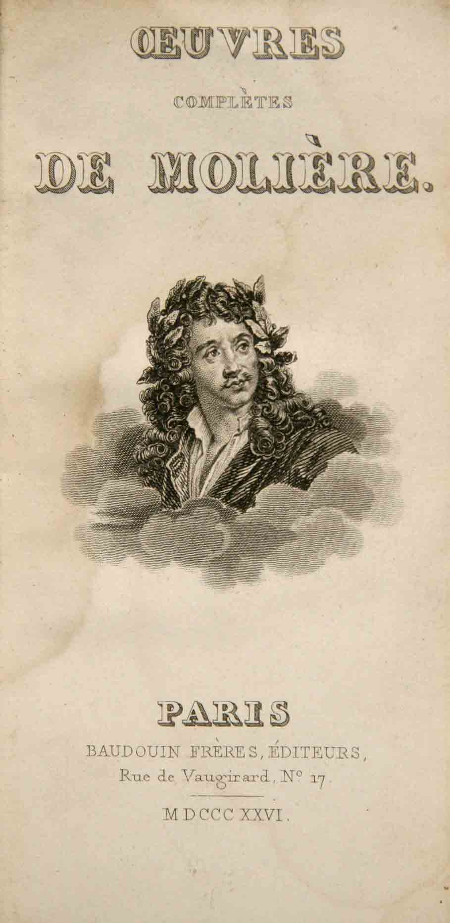 Oeuvres de Molières. En 4 volumes, complet. by MOLIERE: (1826 ...