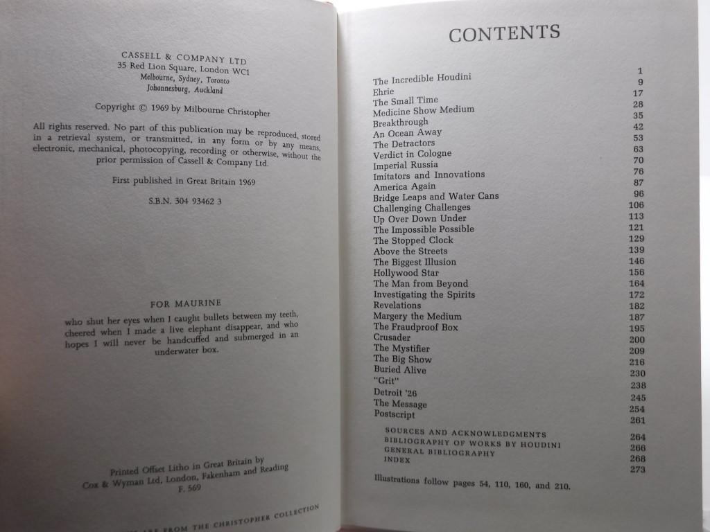 Houdini: The Untold Story by Milbourne Christopher: Good Hardcover ...