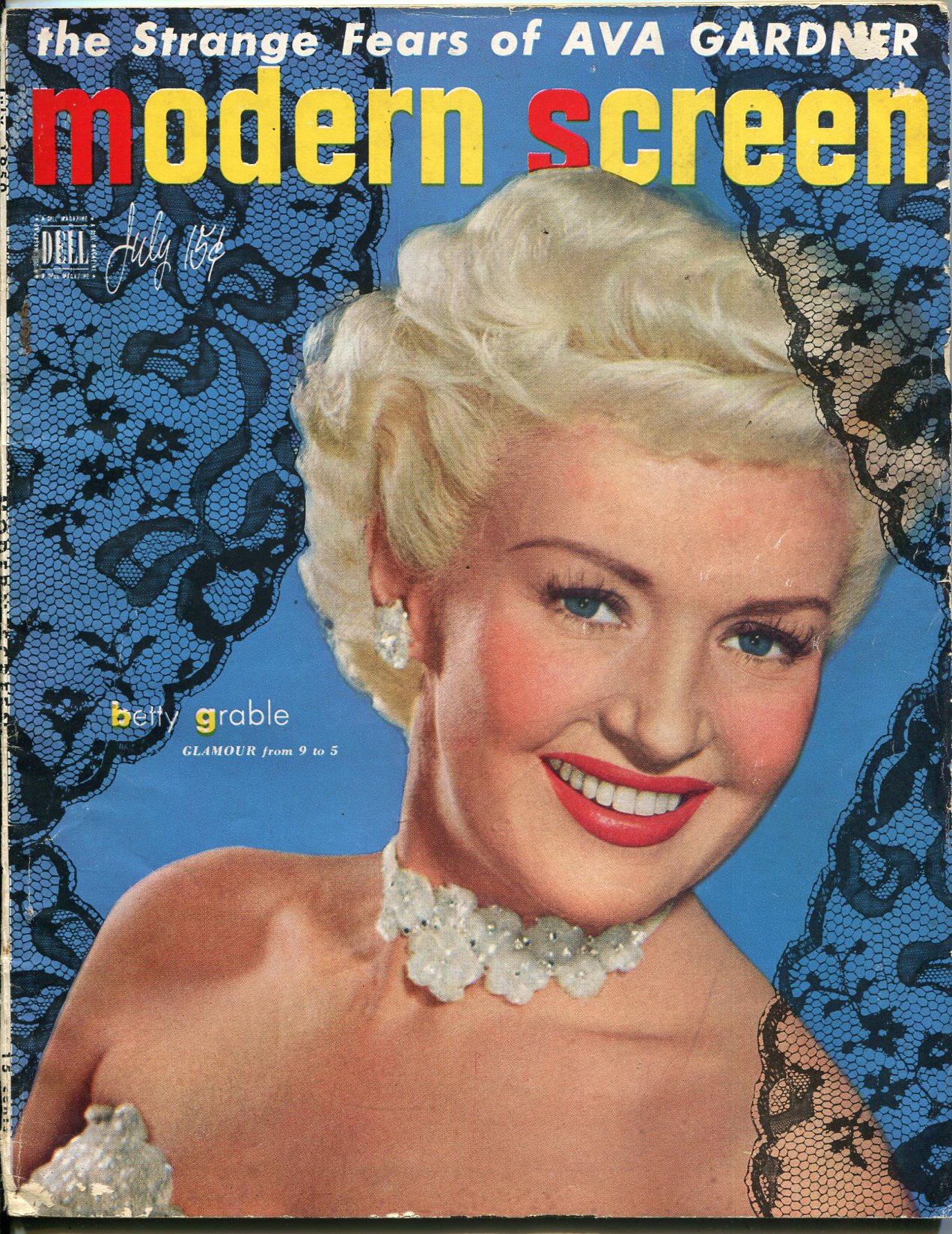 Modern Screen Magazine July 1950- Betty Grable- Bob Hope- Roy Rogers ...