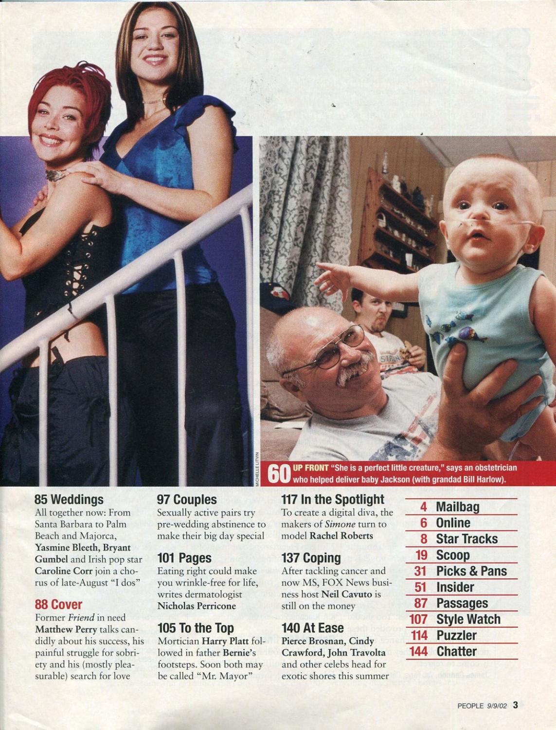 People Magazine September 2002- Matthew Perry- Princess Diana- Aaron ...