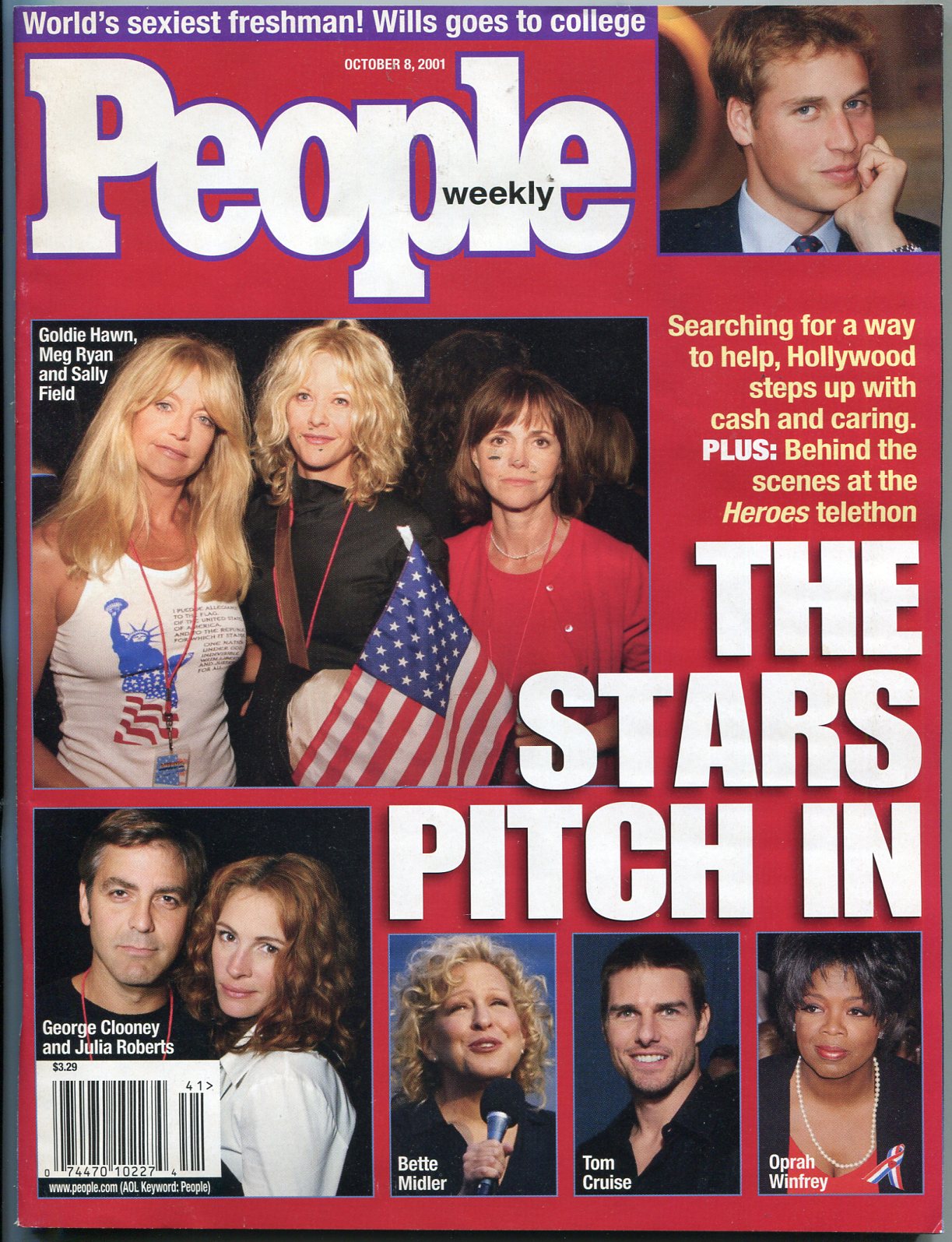 People Weekly Magazine October 2001- Goldie Hawn- Sally Fields- Tom ...