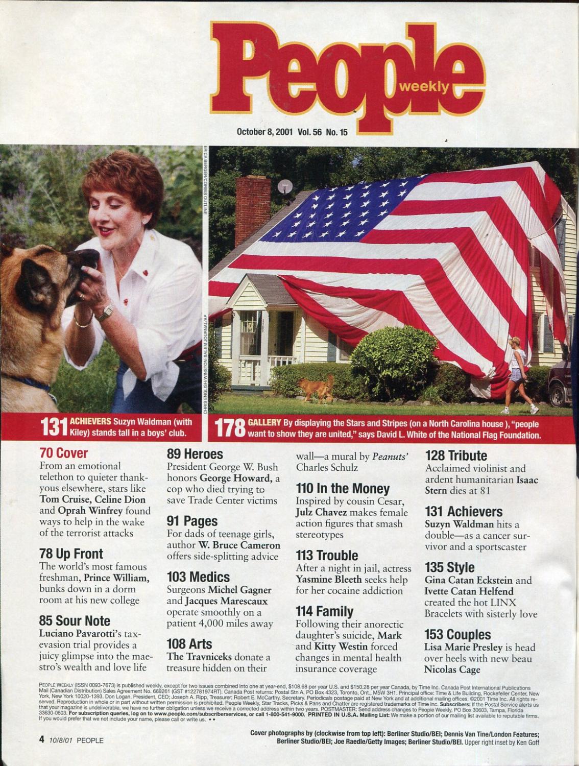 People Weekly Magazine October 2001- Goldie Hawn- Sally Fields- Tom ...
