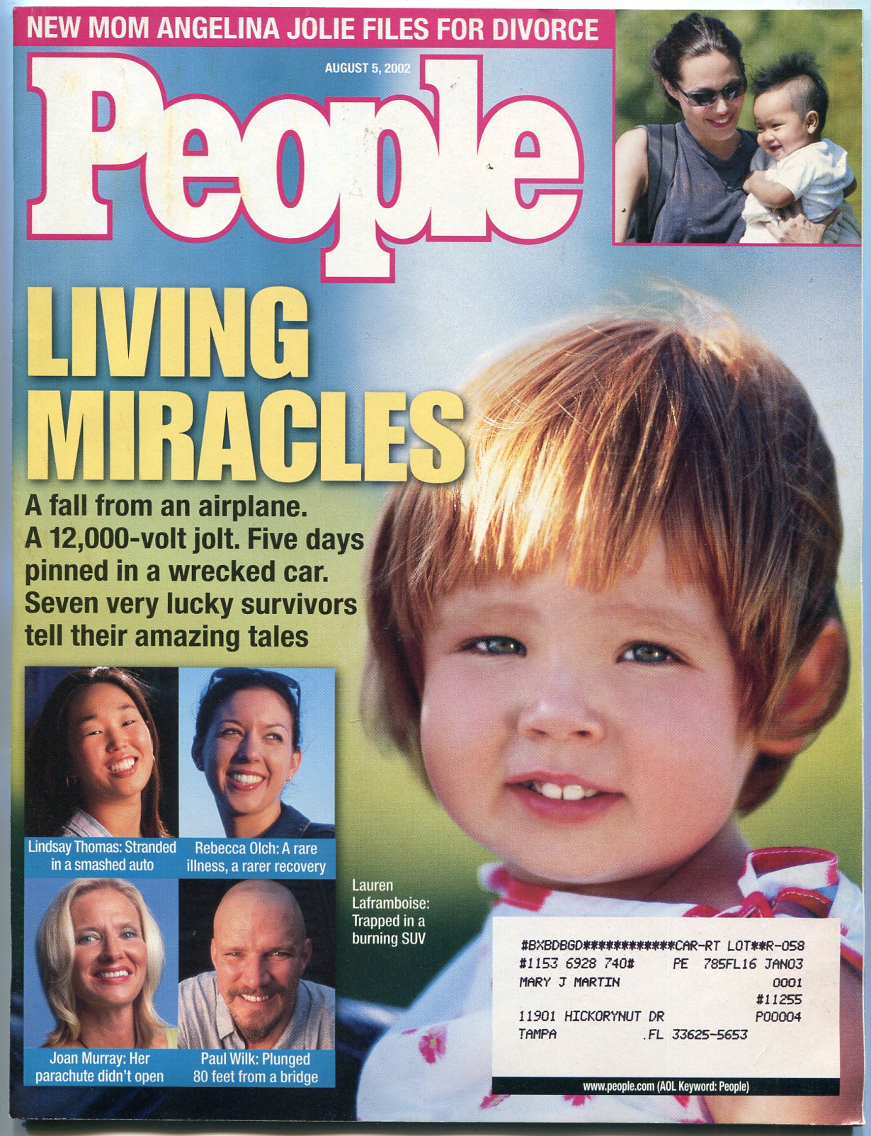 People Magazine August 2002- Lauren Laframboise- Kate Hudson- Michael ...