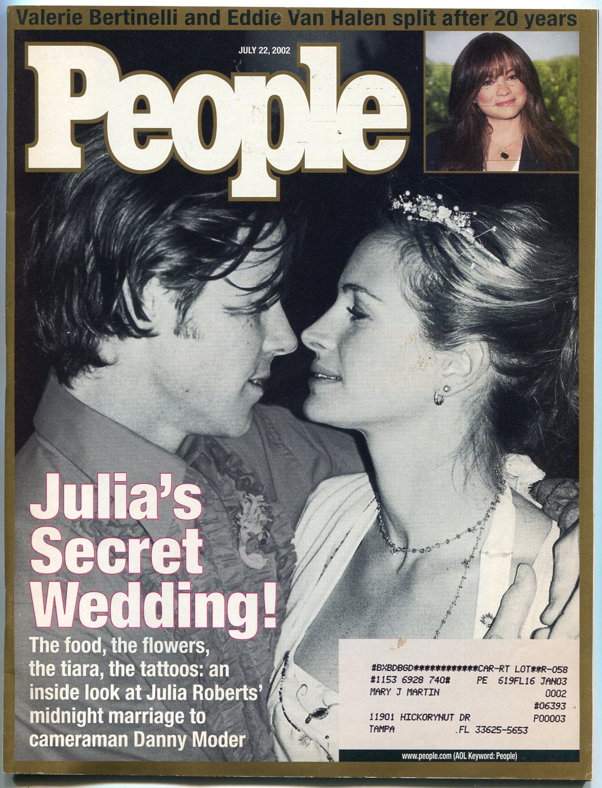 People Magazine July 2002- Julia Roberts- Danny Moder- Oprah Winfrey ...