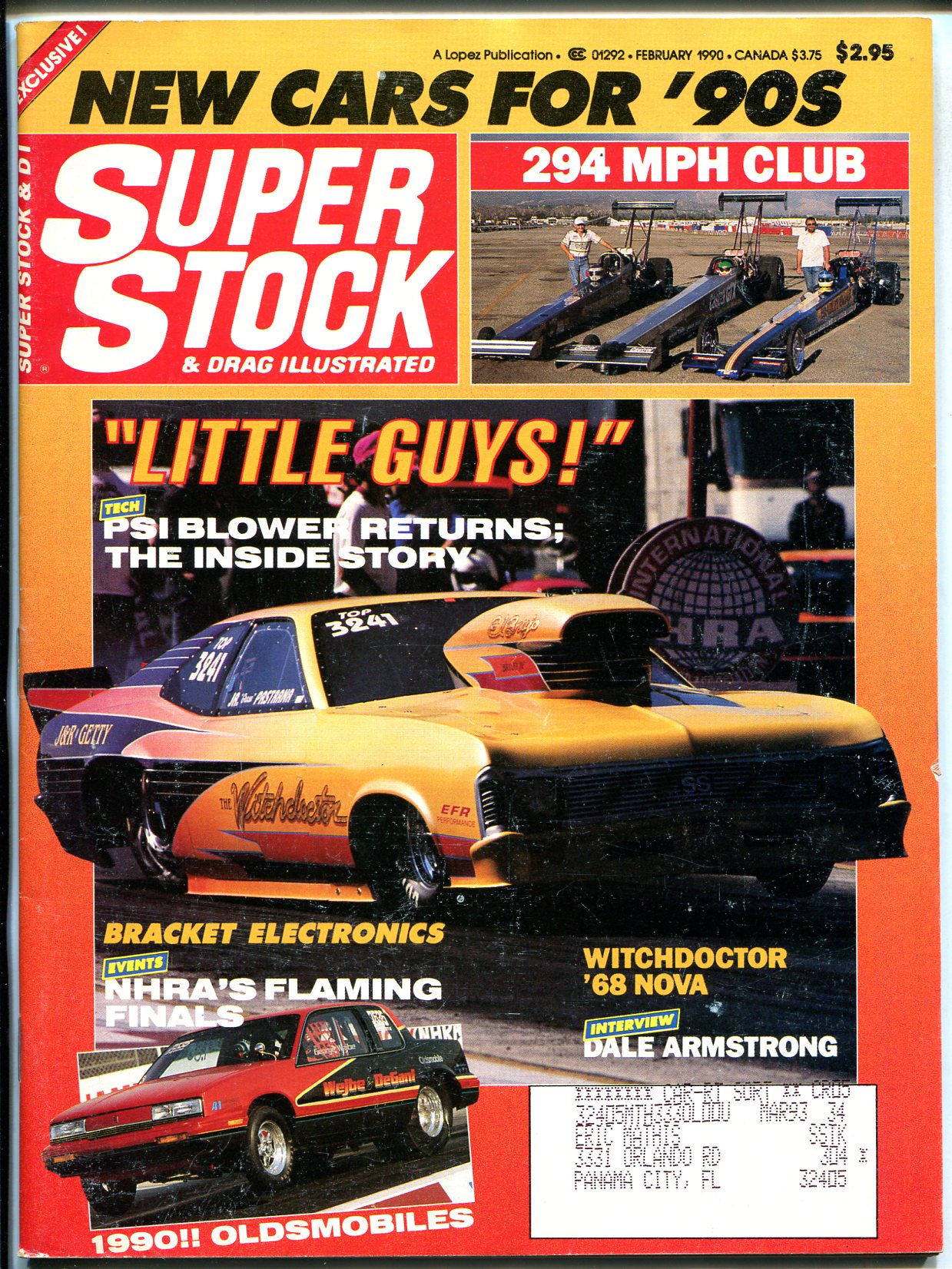Super Stock & Drag Illustrated 2/1990-Pro Modified Nova-Mustangs-NHRA ...