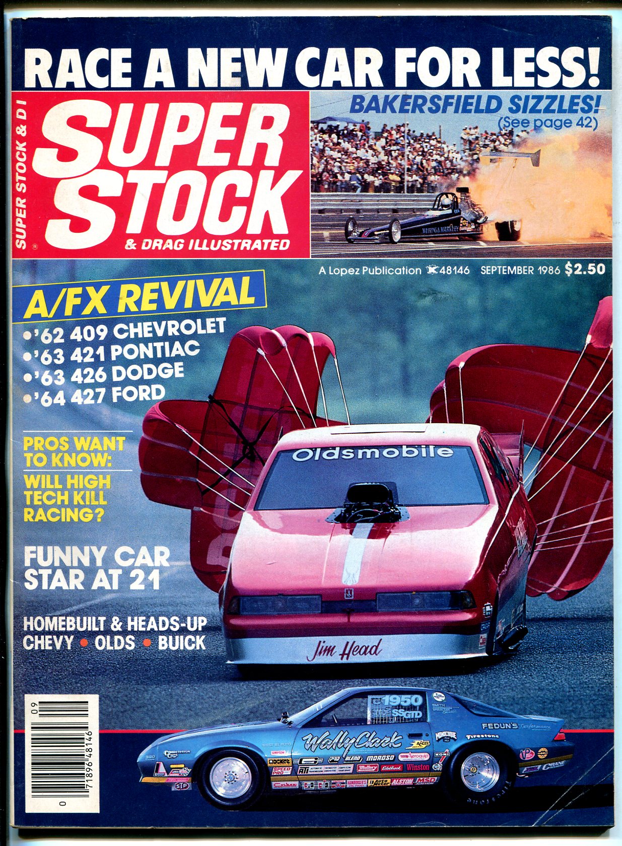 Super Stock & Drag Illustrated 9/1986-1955 Chevy-Wally Clark-NHRA-AHRA ...