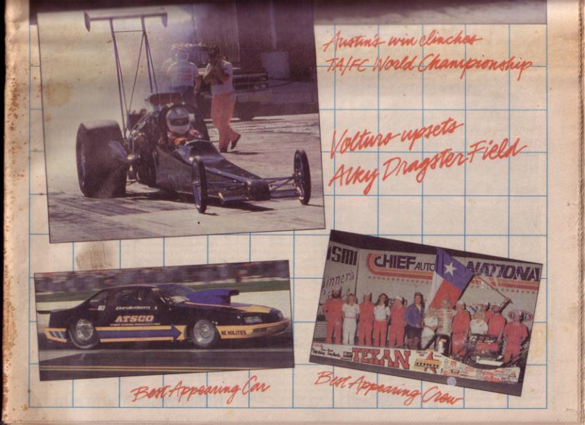 NATIONAL DRAGSTER-NHRA-10/23/87-SPORTSMAN-PAT AUSTIN- VG: Very Good ...