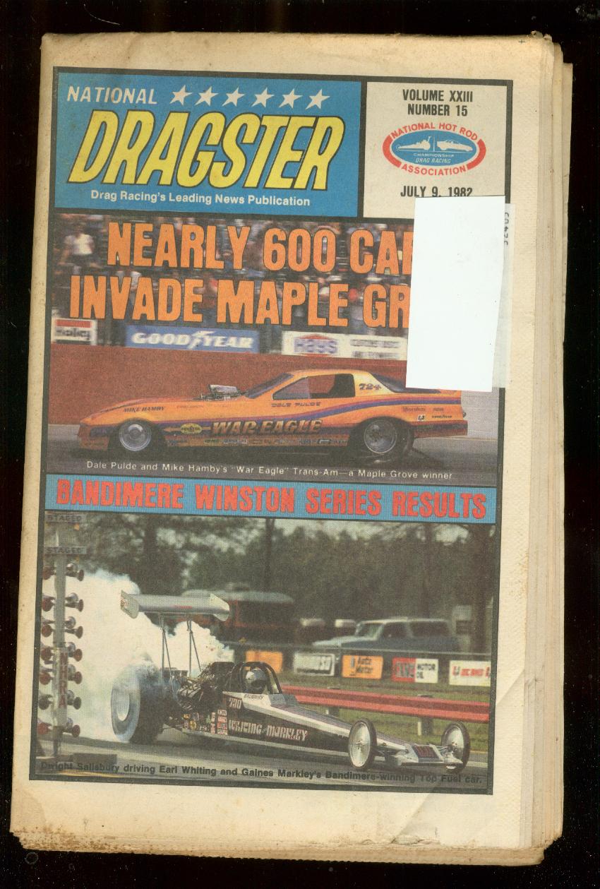 NATIONAL DRAGSTER JULY 9 1982-NHRA-WINSTON SERIES VG: (1982) Comic ...