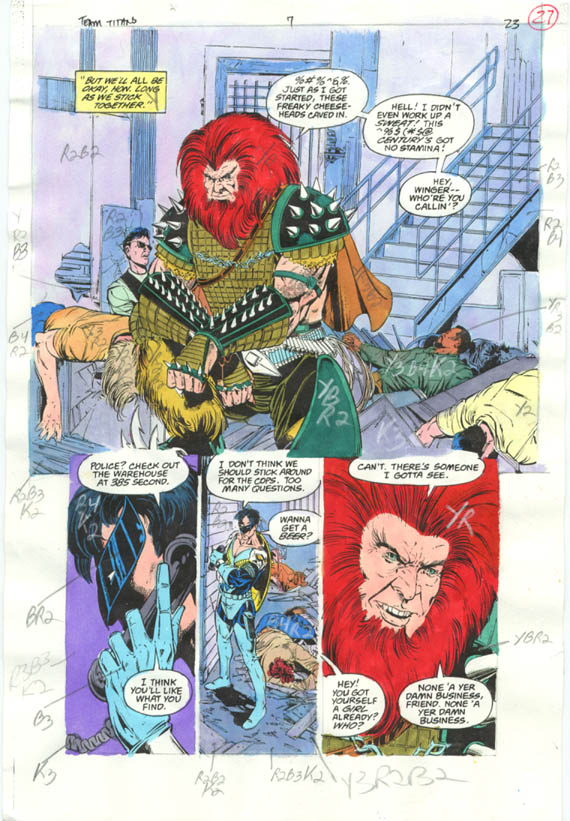 Original D.C. Color Guide Team Titans #7 Pg 23: Comic | DTA Collectibles