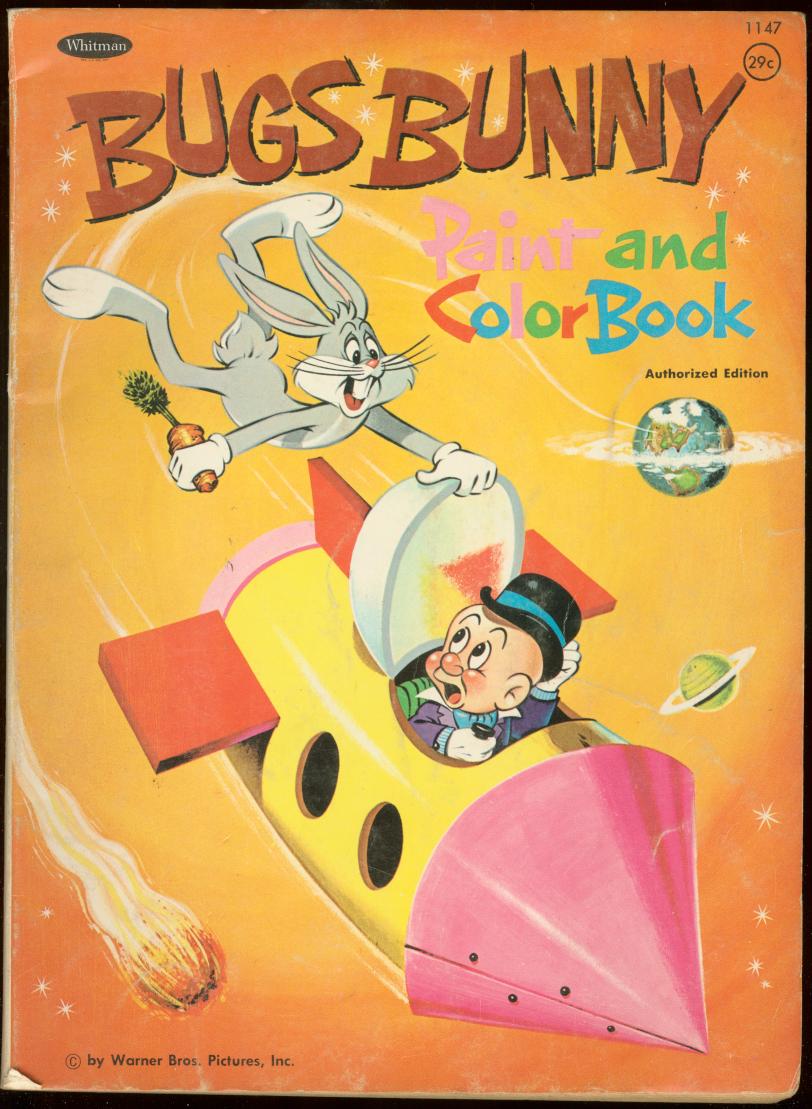 BUGS BUNNY PAINT & COLOR BOOK 1967 WHITMAN ROCKET SHIP G: Good ...