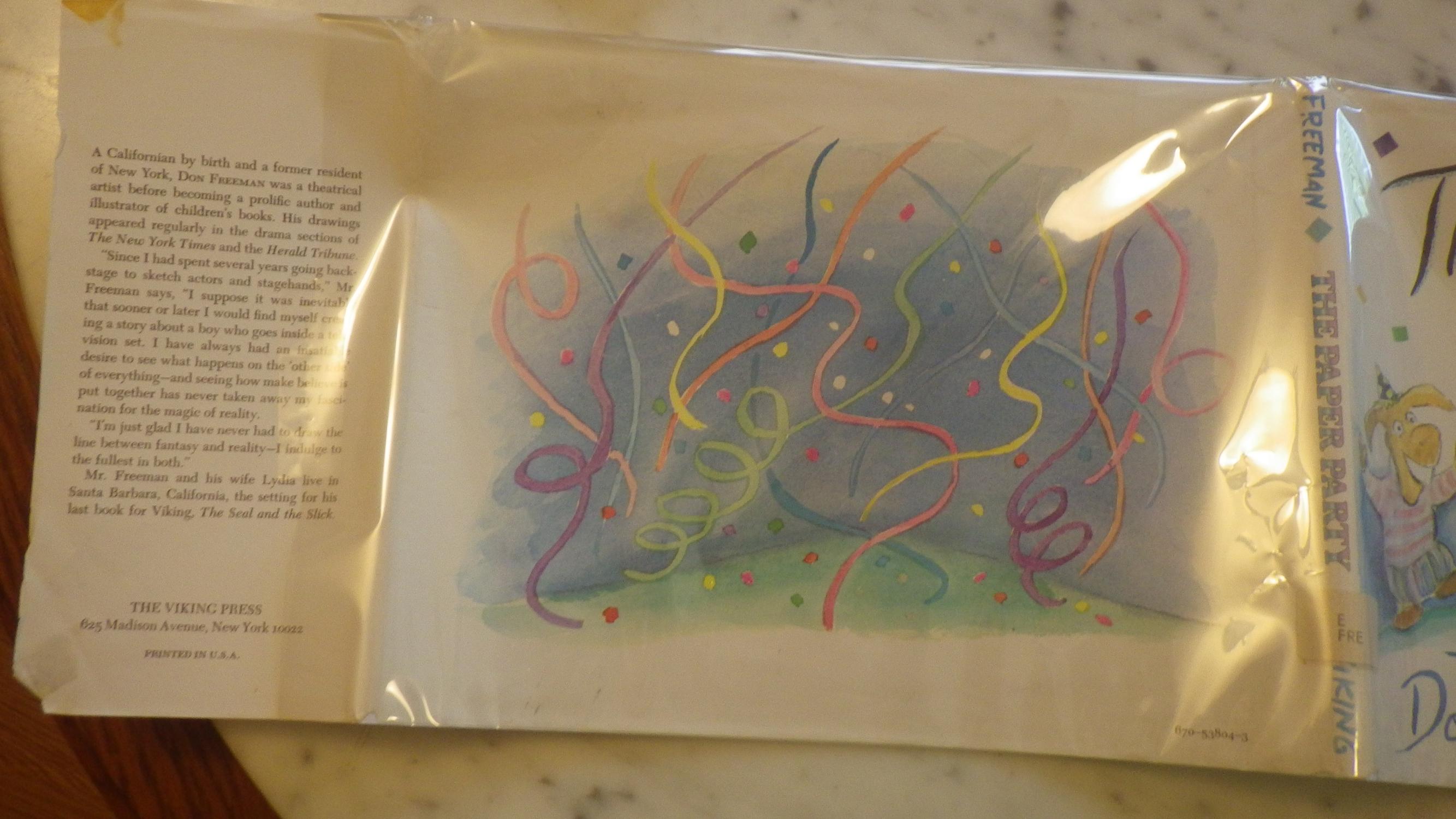 The Paper Party in Color Dustjacket, 1 NITE Jory was watching his ...