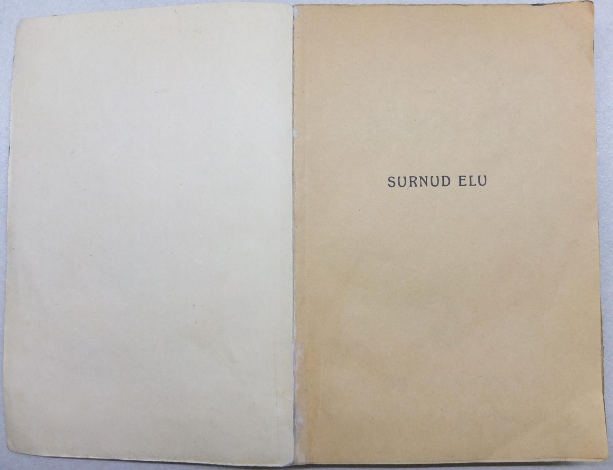 Surnud elu (Dead Life) [Novels collection] by August Mälk / Peet Aren ...