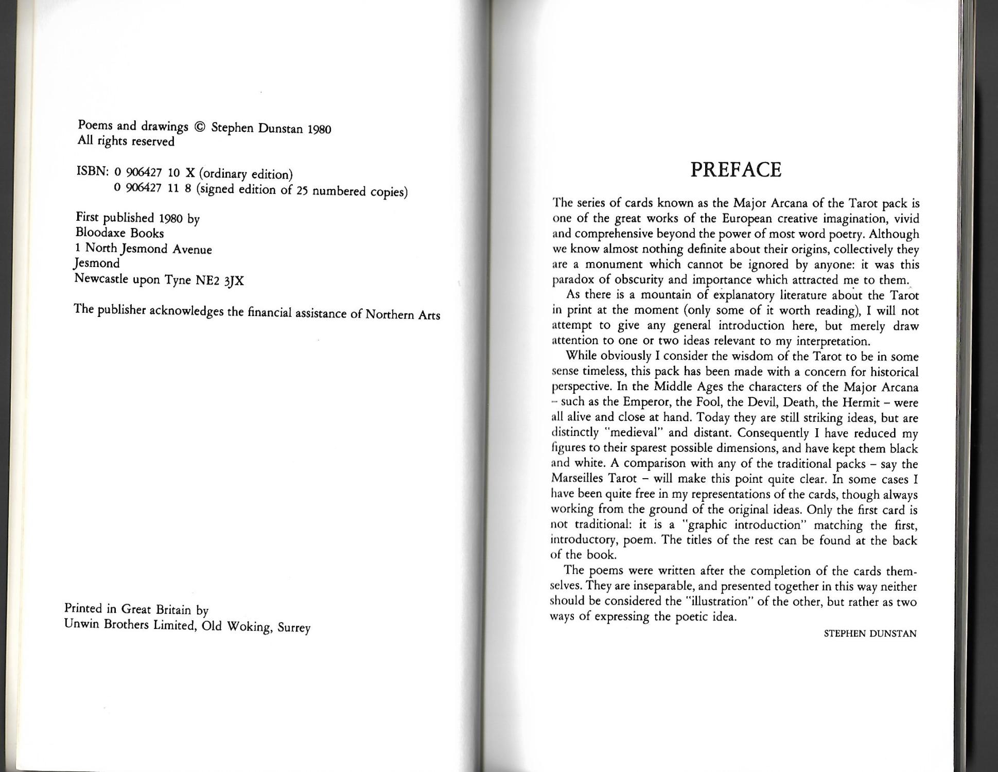 Tarot Poems: Illustrations to a Book of Pictures by Stephen Dunstan ...