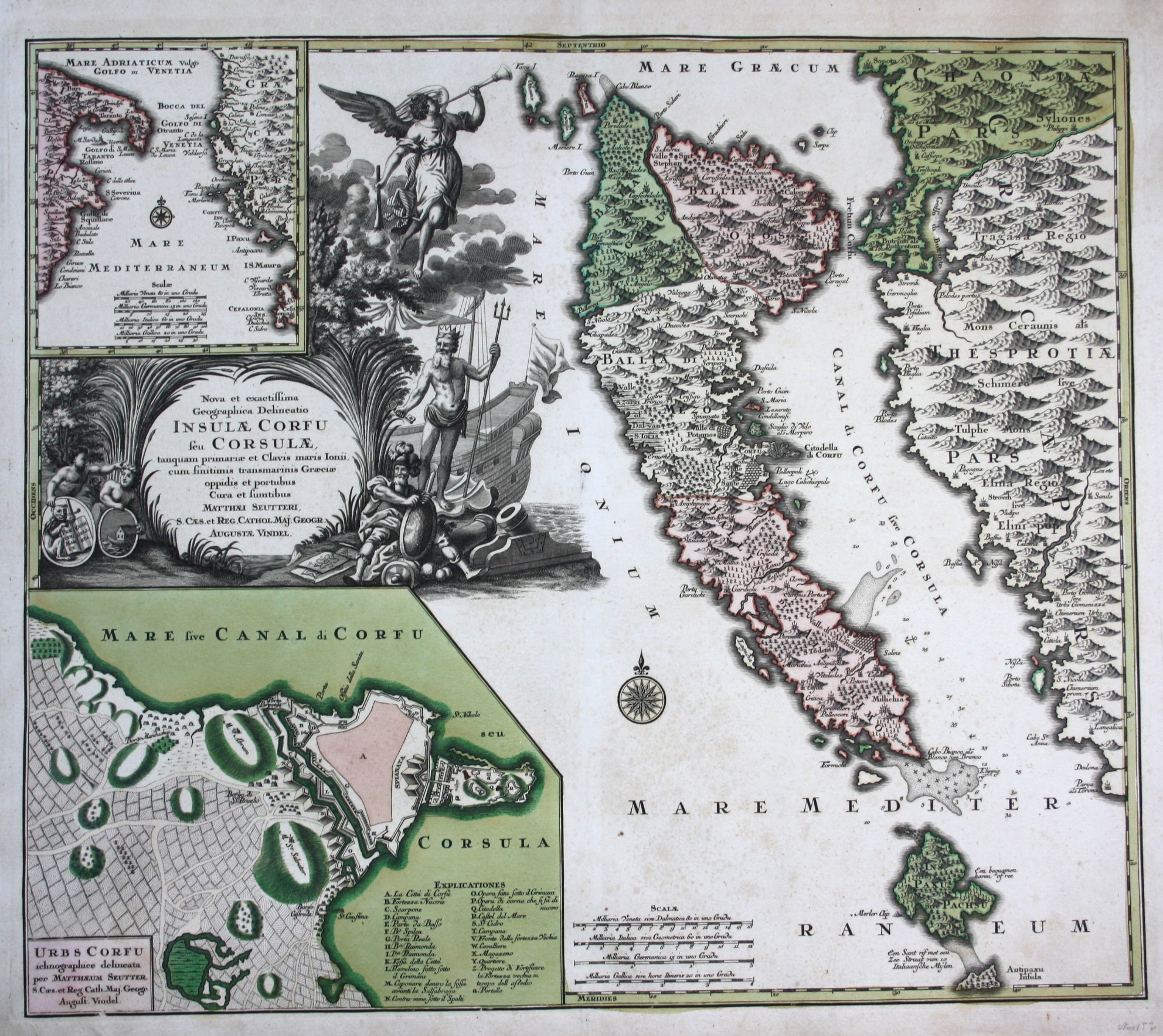 Nova et exactissima Geographica Delineatio Insulae Corfu seu Corsulae ...