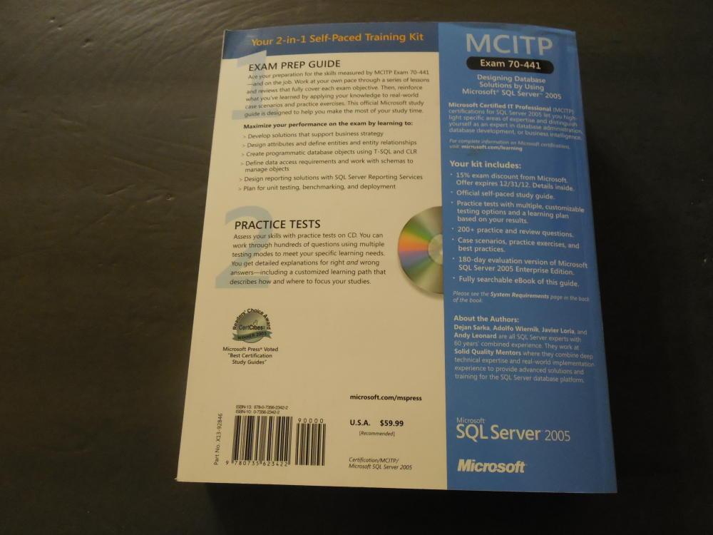 Designing Database Solutions By Using Microsoft SQL Server 2005 sc: See ... Designing Database Solutions By Using Microsoft SQL Server 2005 sc: See ...
