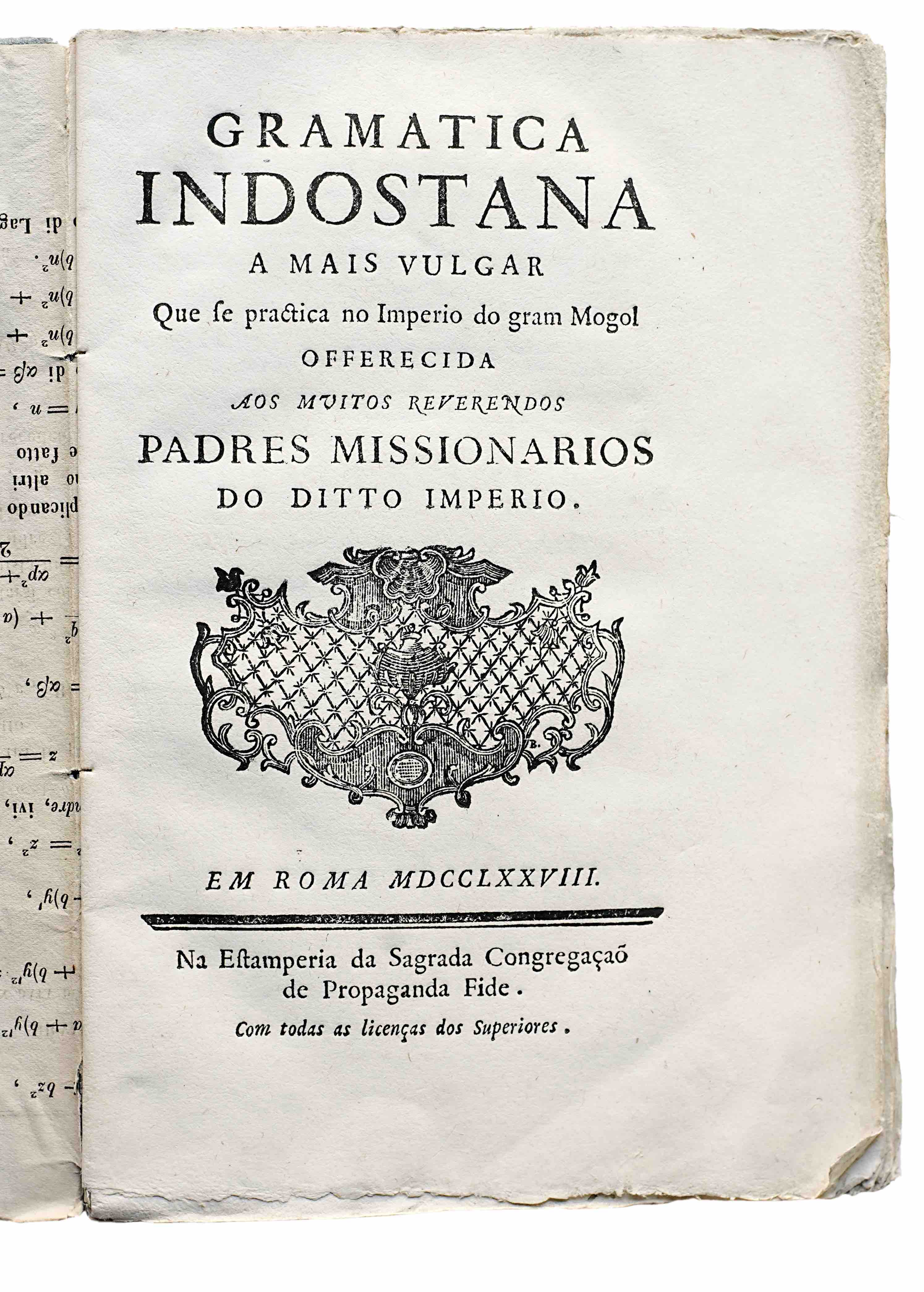 Gramatica Indostana a mais vulgar que se practica no Imperio do gram ...