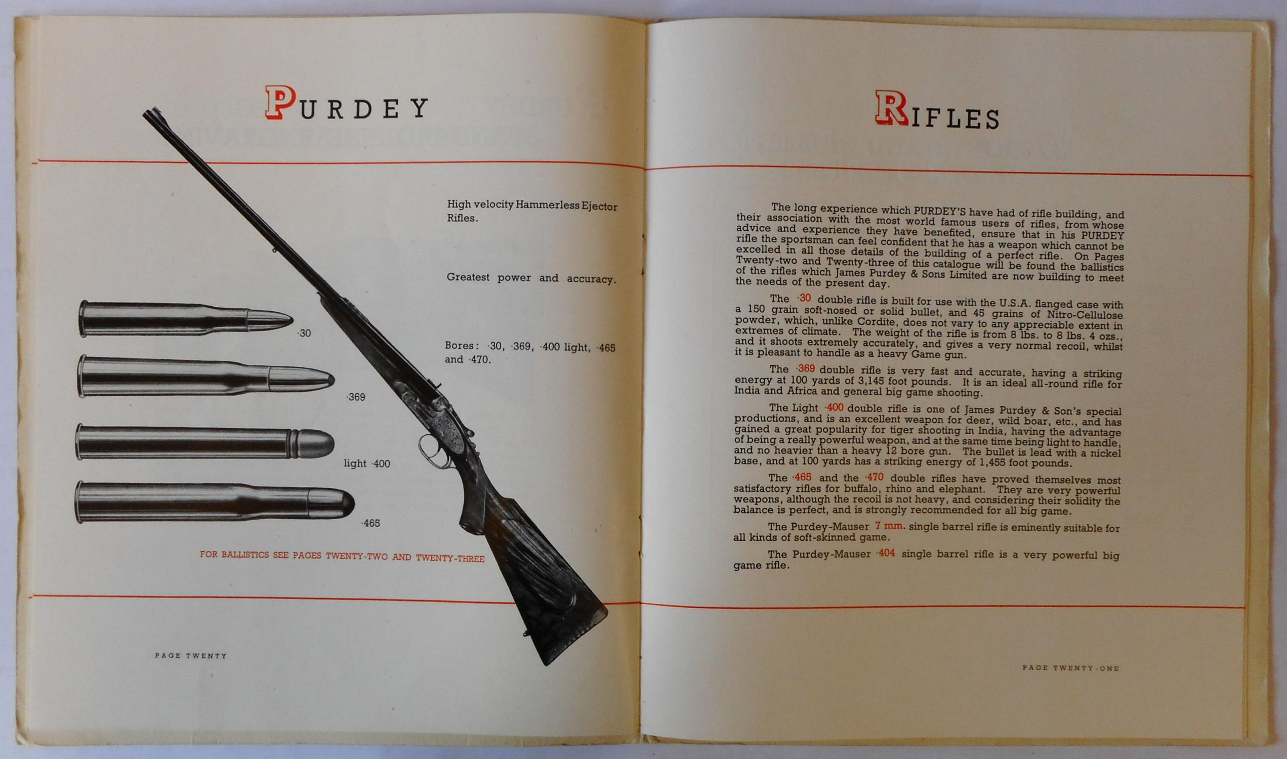 Guns & Rifles by JAMES PURDEY & SONS LTD: (1953) | Hereward Books